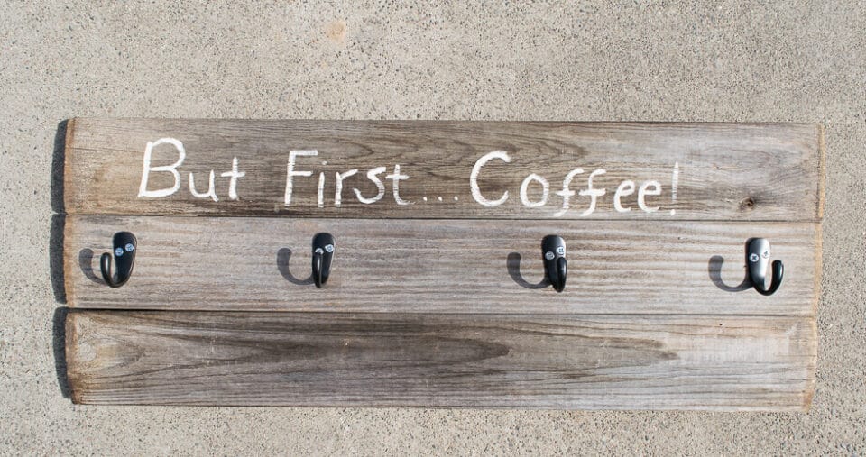 DIY Rustic Coffee Mug Rack: Create Charming Kitchen Storage